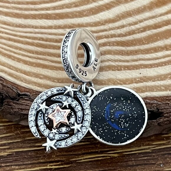 Pandora | Jewelry | Pandora Twotone Shooting Star Double Dangle Charm ...